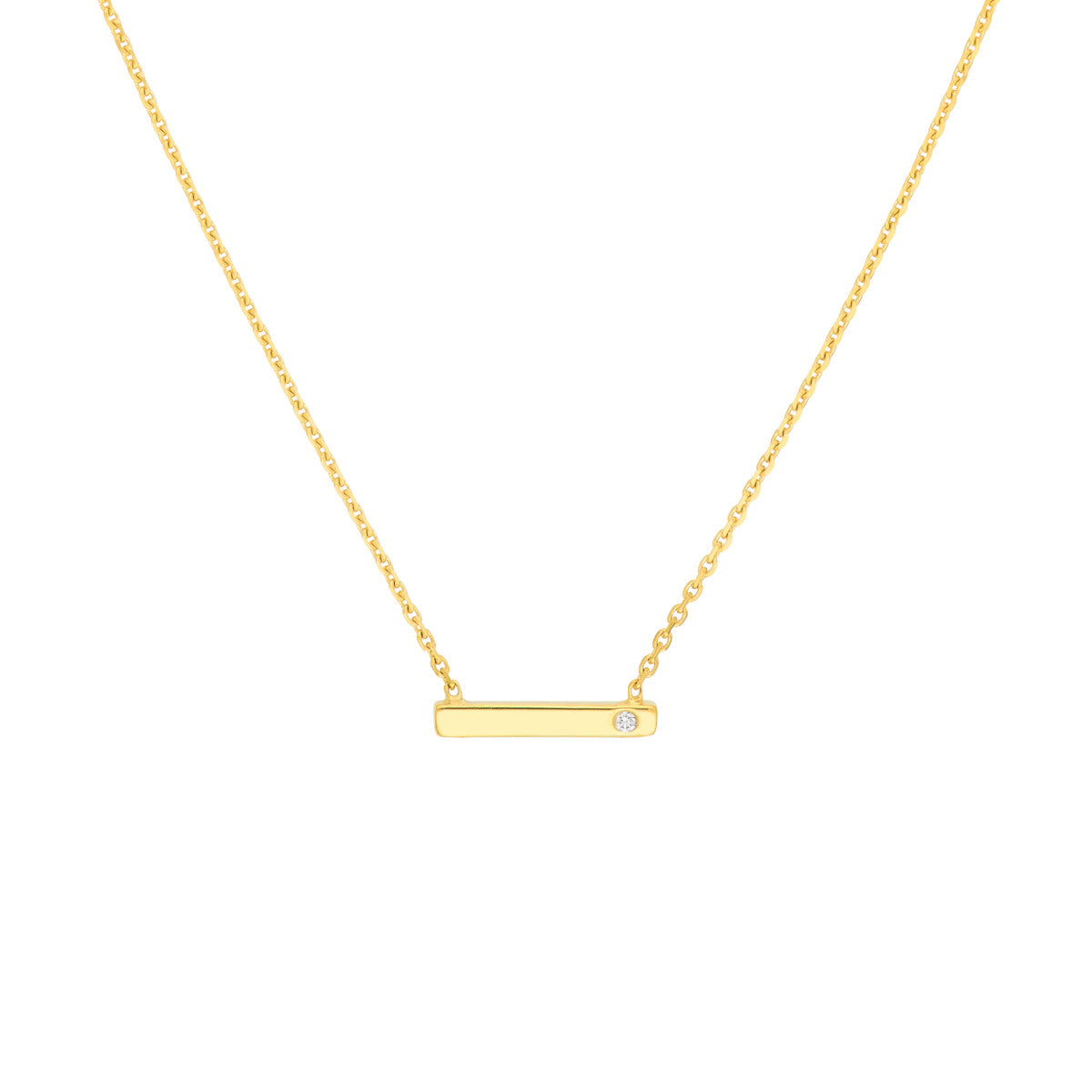 Horizontal Staple Diamond Necklace – Oscar's Design Jewelry